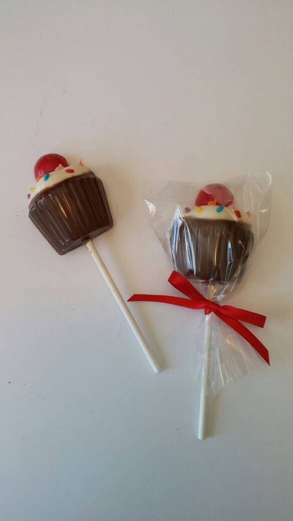 Cupcake Chocolate Lollipops | Etsy