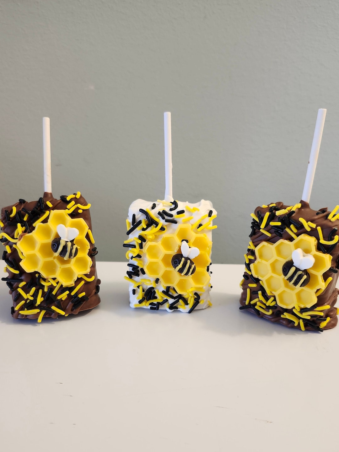 Bee Chocolate Covered Rice Krispy Treats (12) - Etsy