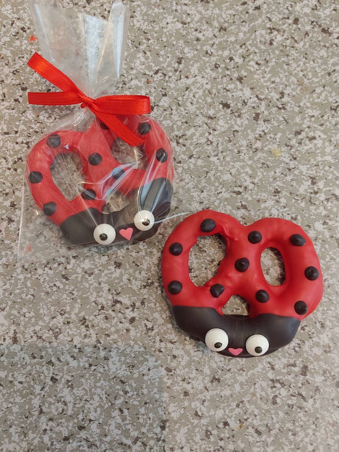 Lady Bug Chocolate Covered Pretzels Valentine's Day - Etsy
