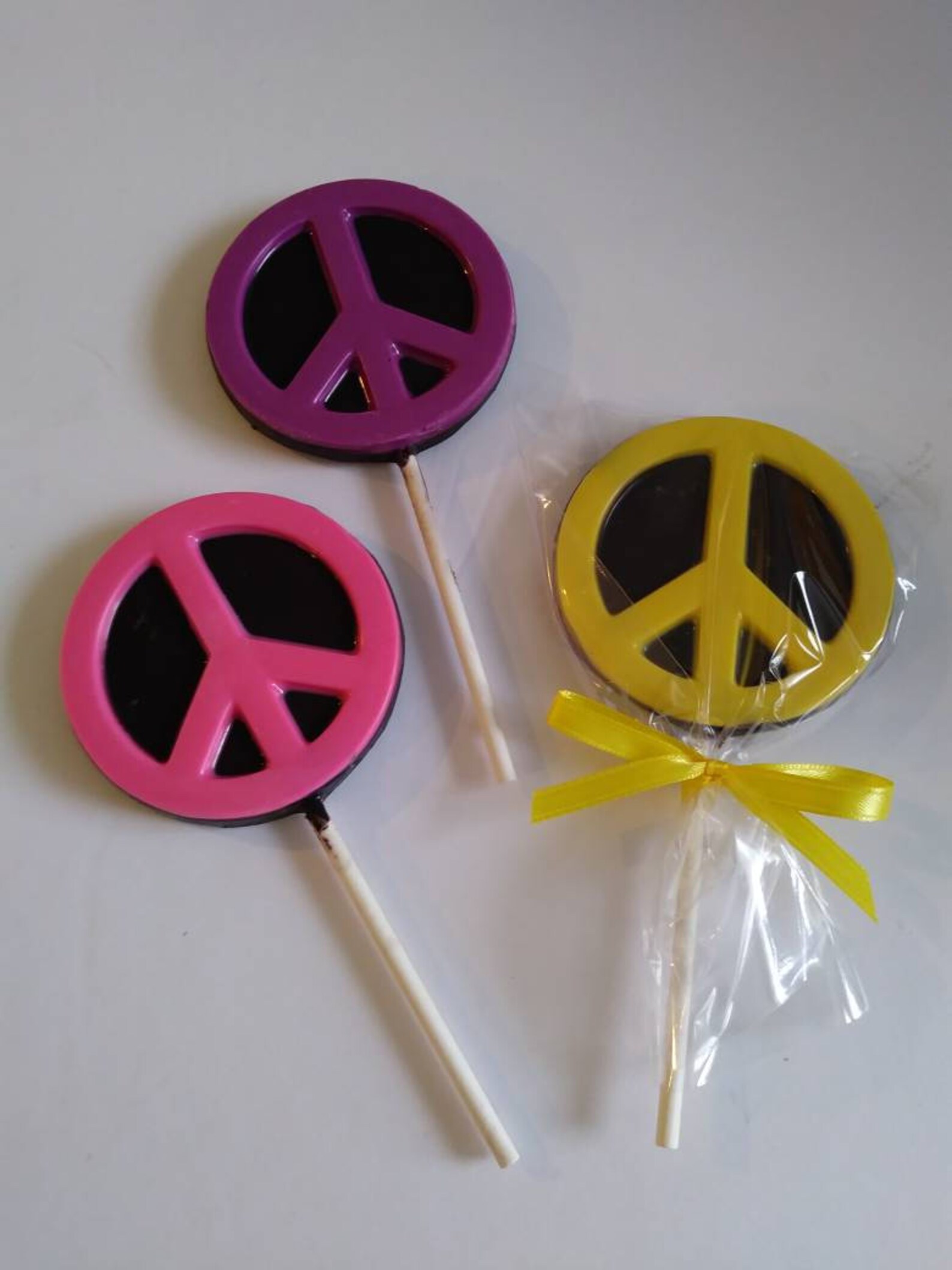 Peace Sign Chocolate Lollipops | Etsy