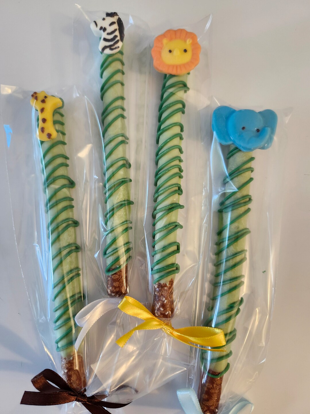 Jungle Circus Animals Chocolate Covered Pretzel Rods(12) - Etsy