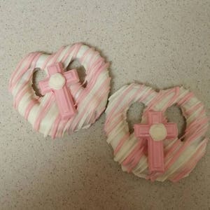 Chocolate Covered Pretzels With Cross for Christening, Communion, or ...