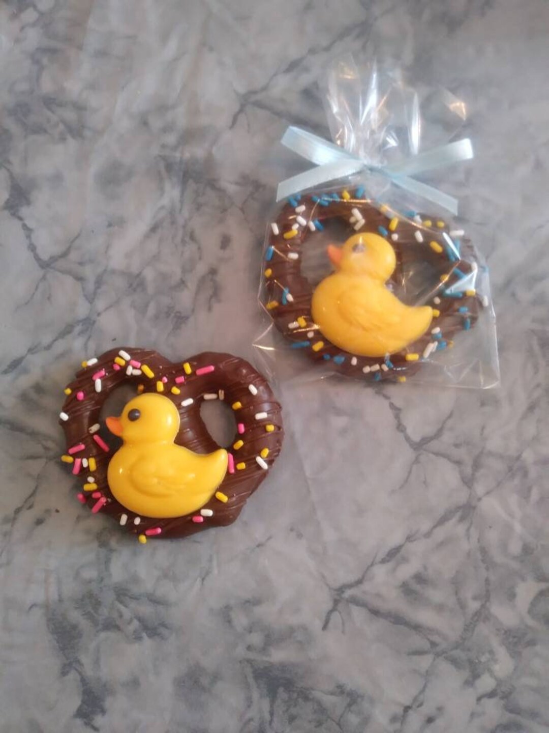 Rubber Ducky Kid Baby Shower Chocolate Covered Pretzels(12) - Etsy