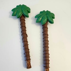 Palm Tree Chocolate Covered Pretzel Rods (12) Hawaiian Party Luau - Etsy