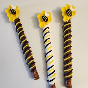 Bee Chocolate Covered Pretzel Rods(12) - Etsy