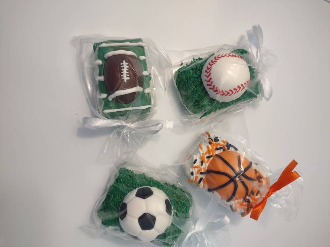Sport Chocolate Covered Rice Krispie Treats Vanilla Flavored Football ...