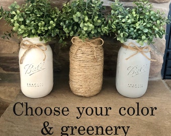Rustic Mason Jar | Etsy