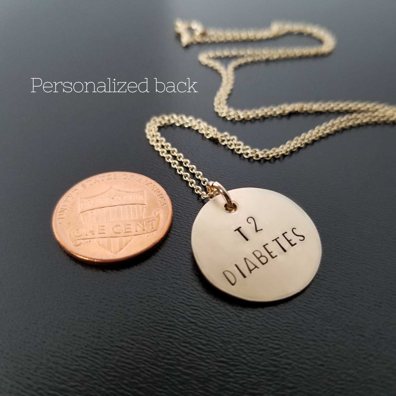 Gold Filled Medical Alert Necklace Personalized Medical ID | Etsy