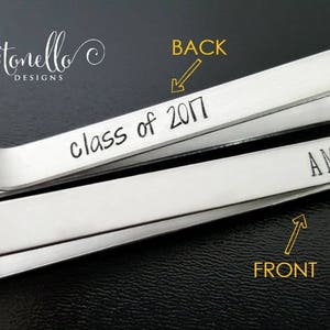 Personalized Tie Bar, Graduation Gift for Him, Non Engraved Hand ...