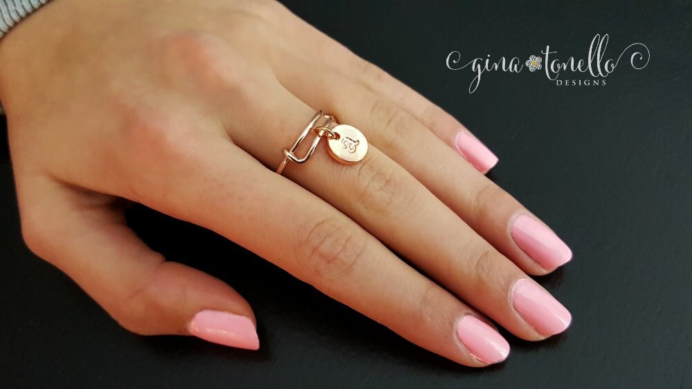 Expandable Wire Ring Personalized With Initial Charm in - Etsy