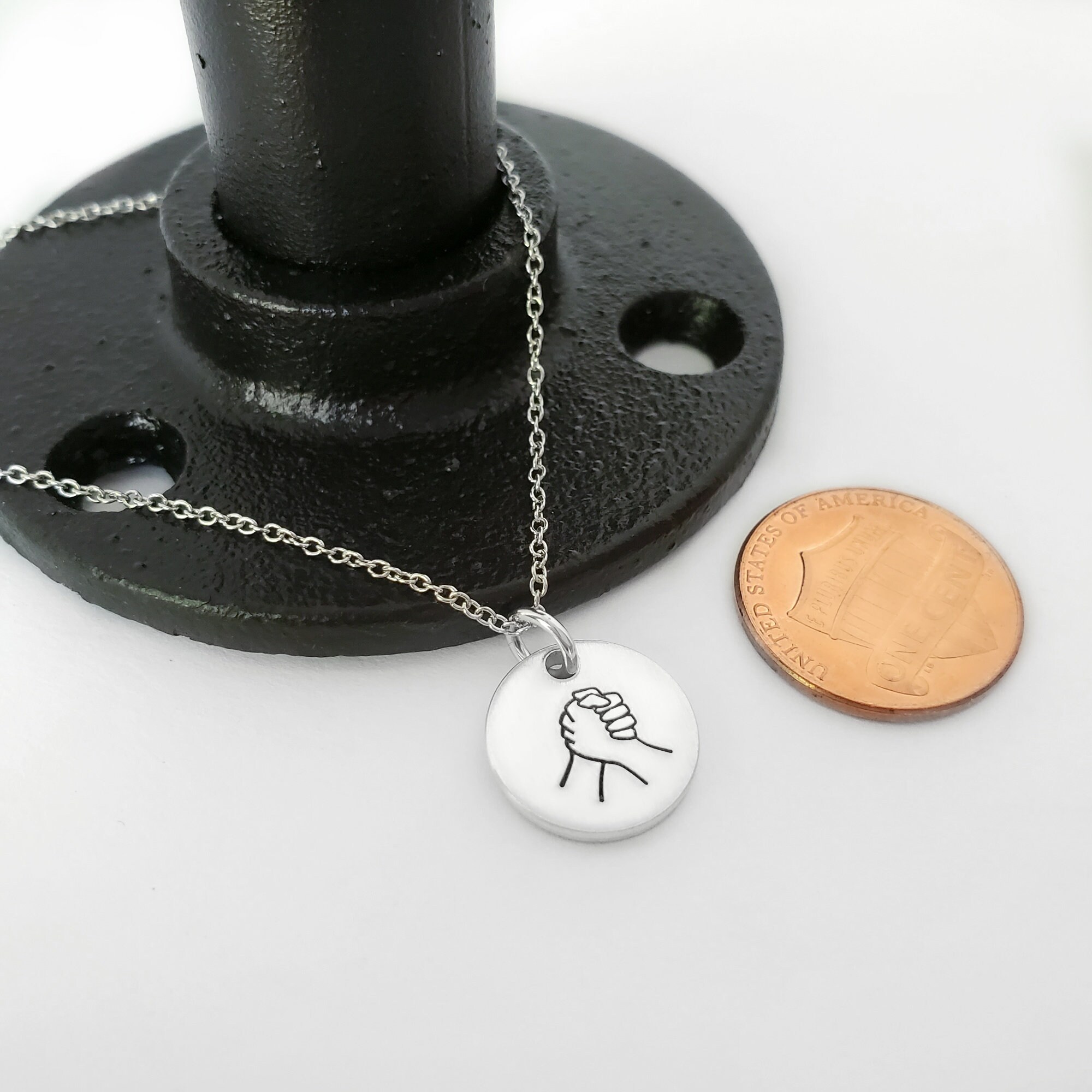 Black Lives Matter Necklace Unity Holding Hands Equality | Etsy