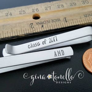 Personalized Tie Bar, Graduation Gift for Him, Non Engraved Hand ...