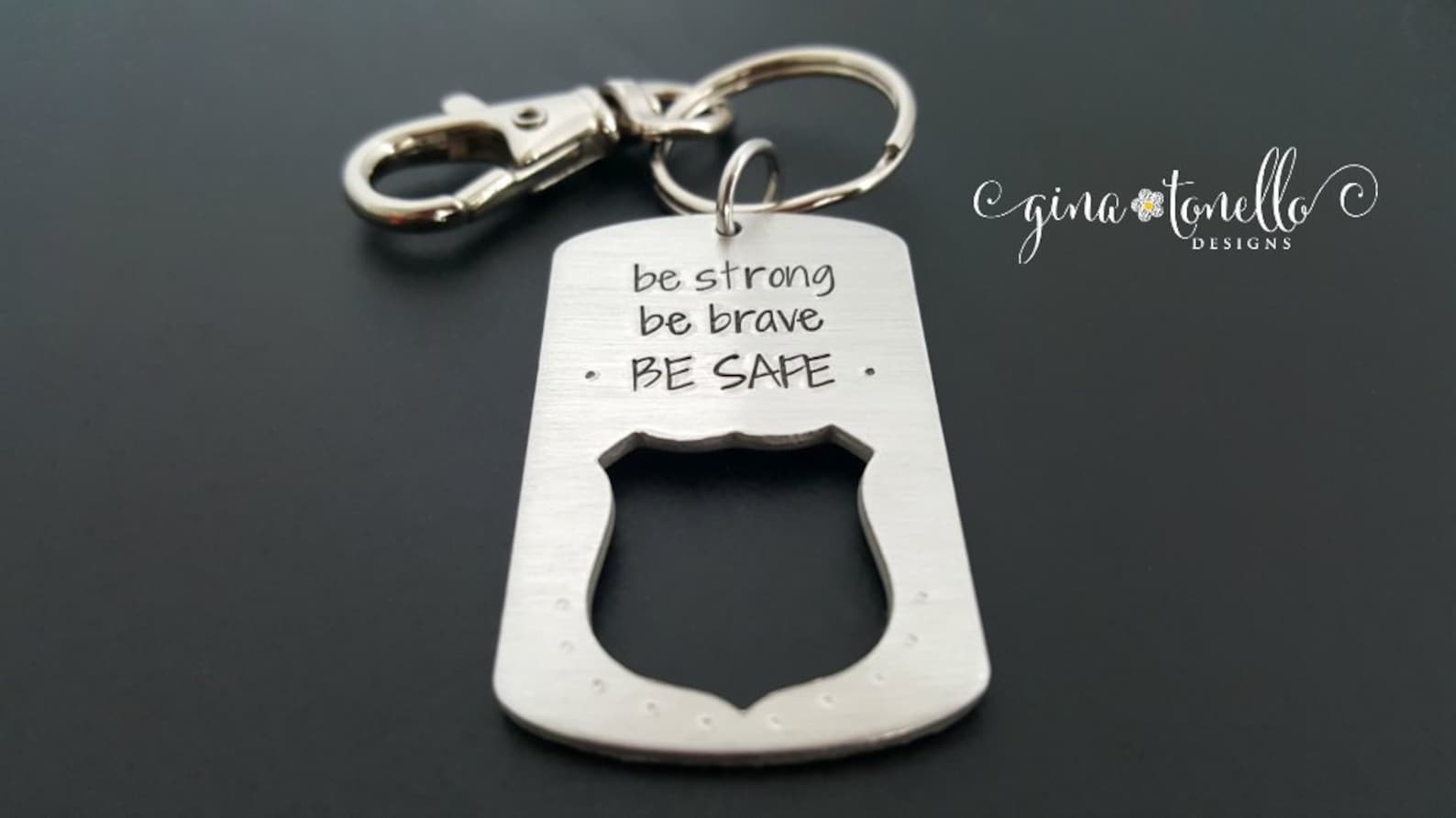 Police Officer Badge Keychain, Law Enforcement Gift, Police Dad, Be ...