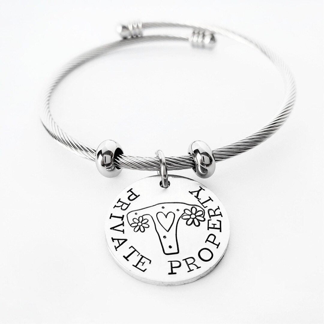Pro Choice Bangle Bracelet Private Property Uterus Charm - Etsy