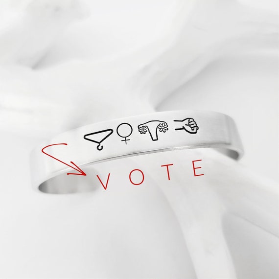 Pro Choice Symbols Vote Cuff Bracelet Abortion Rights - Etsy