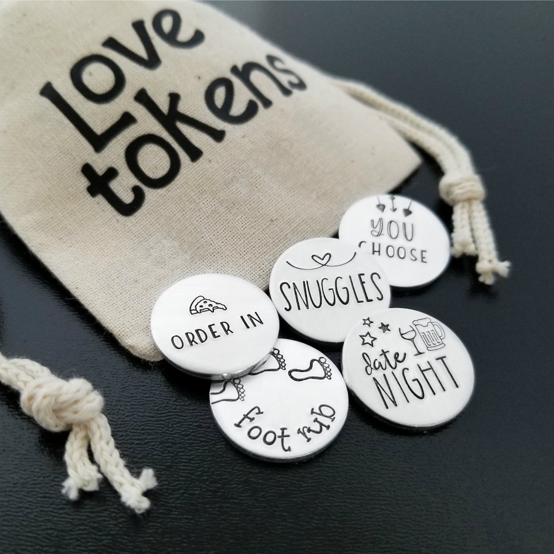 Romantic Gift for Wife, Love Tokens Coins, Boyfriend Date Night Idea ...