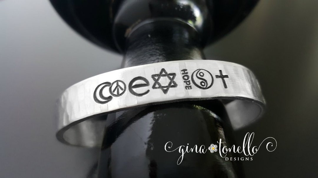 Coexist Bracelet, Boho Cuff, Peace Inspirational Jewelry - Etsy