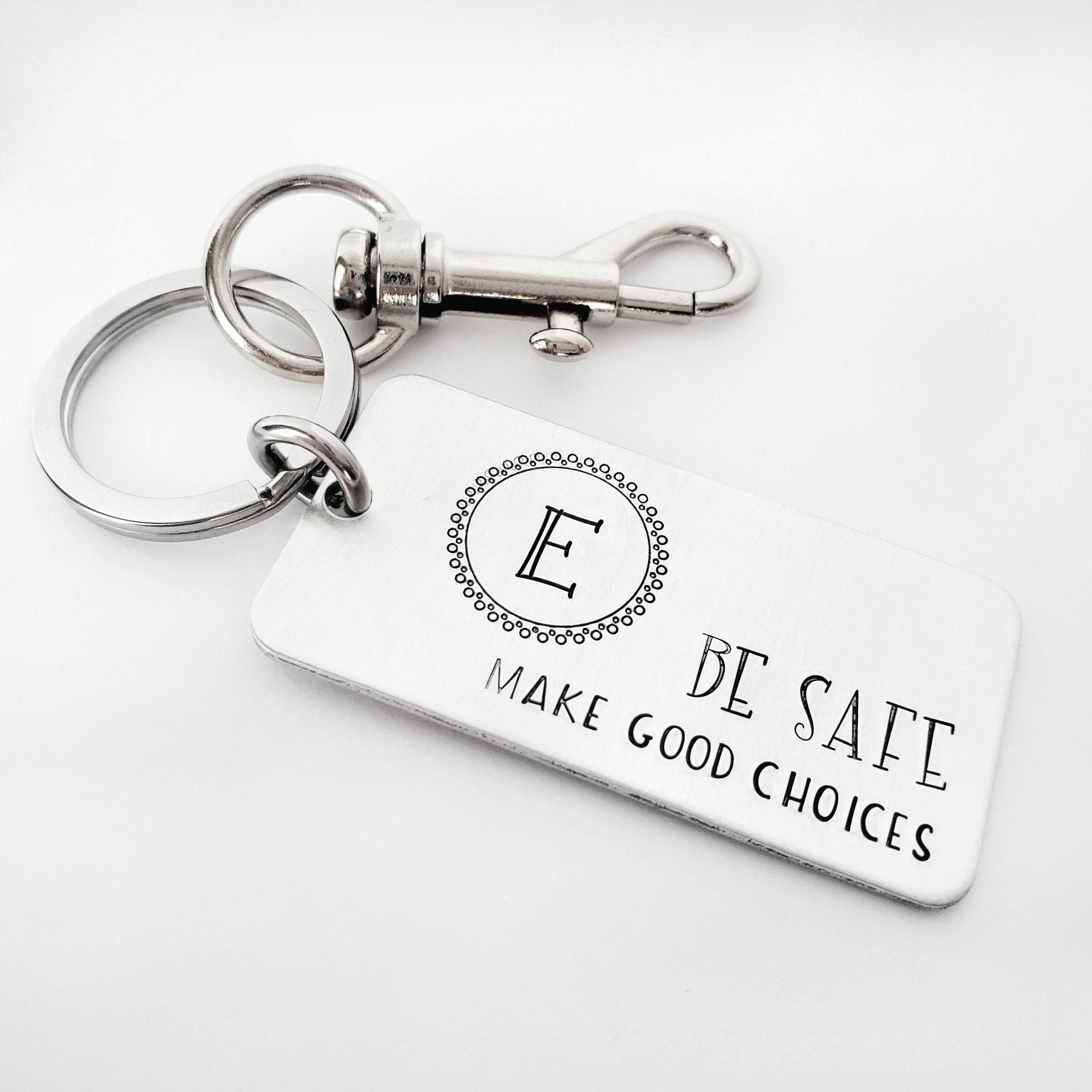 Be Safe Personalized Keychain Initial Sweet 16th Birthday - Etsy