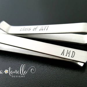 Personalized Tie Bar, Graduation Gift for Him, Non Engraved Hand ...
