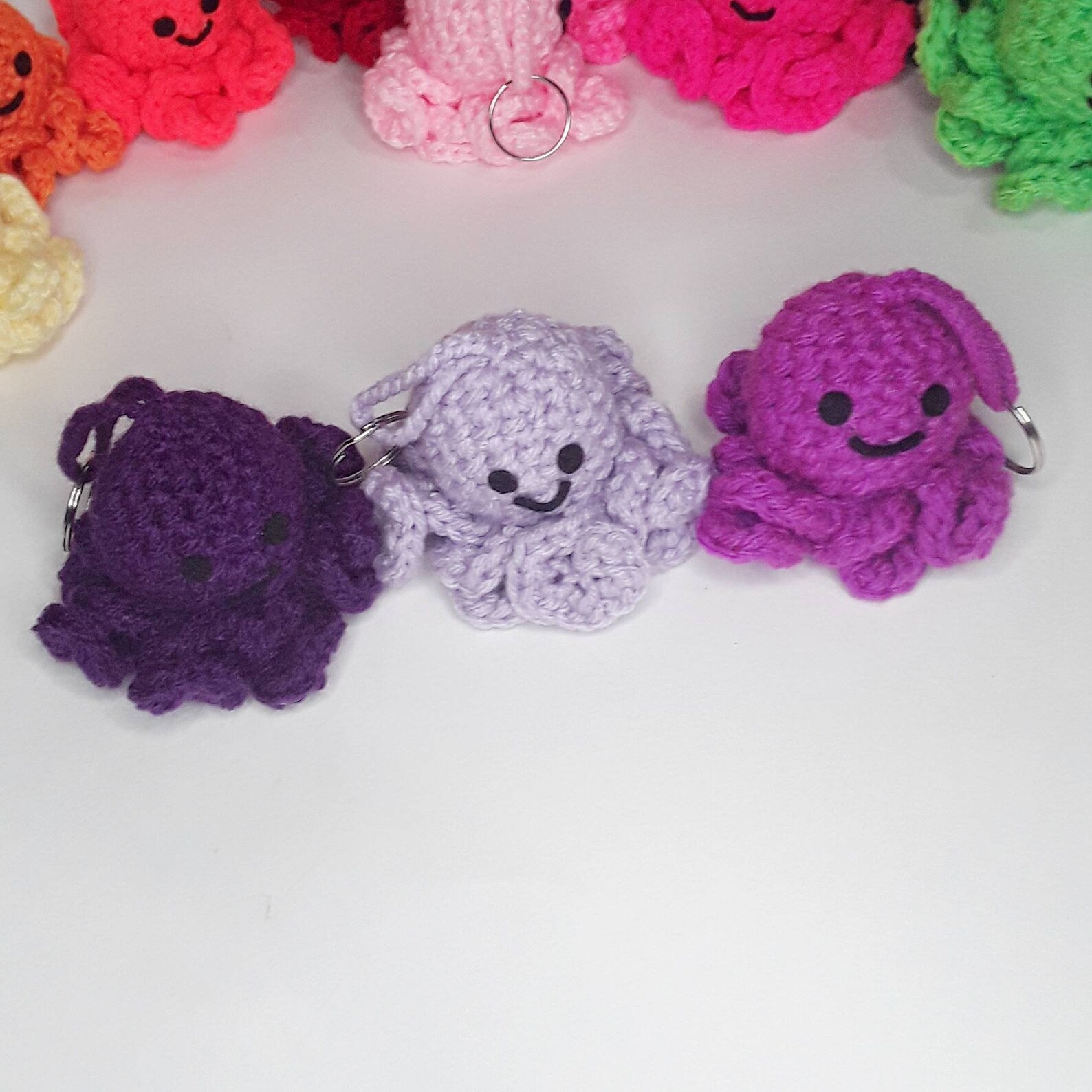 Mini Octopus Keychain Crochet in 20 Colors | Etsy