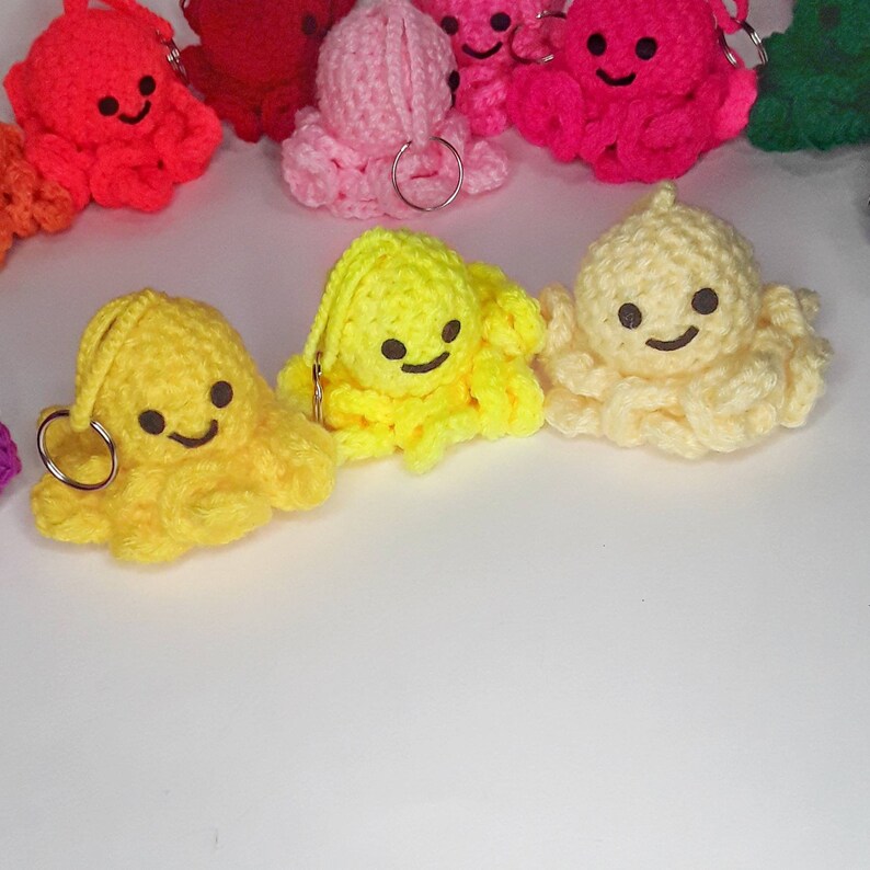 Mini Octopus Keychain Crochet in 20 Colors | Etsy