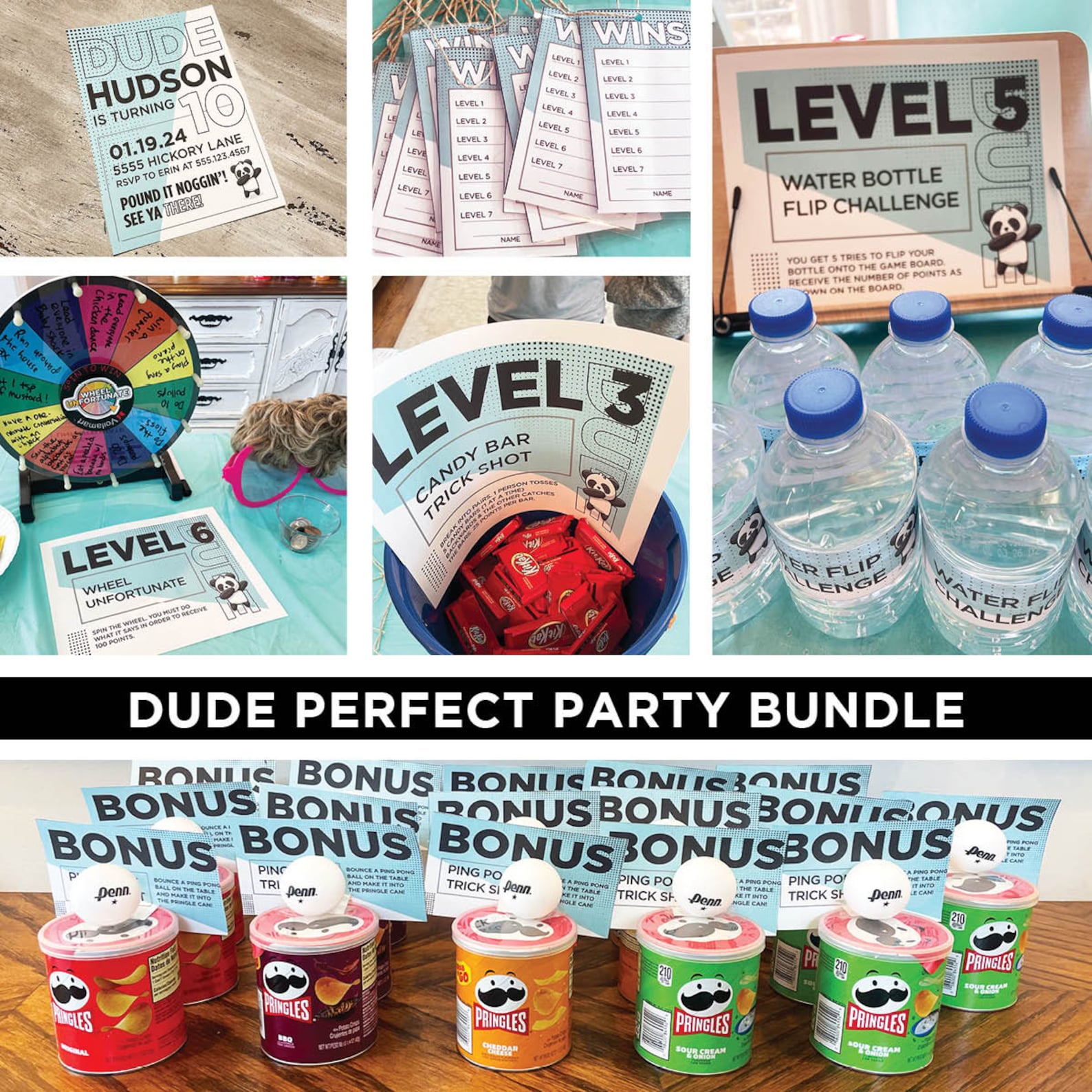 Dude Perfect Birthday Party Bundle Printable Birthday Package Instant ...