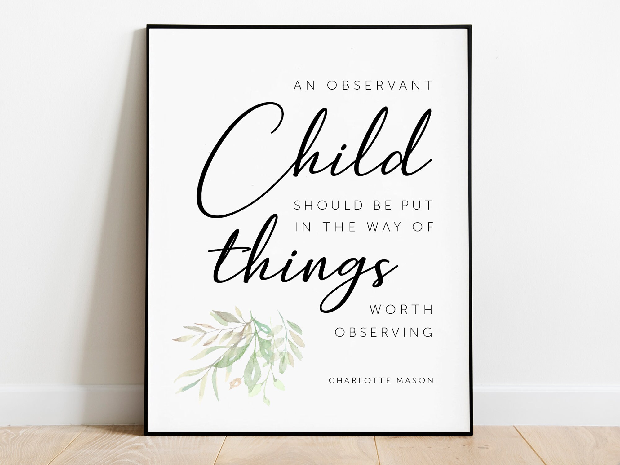 Charlotte Mason Quote, Wall Art Prints, Typography Printable Wall Art ...