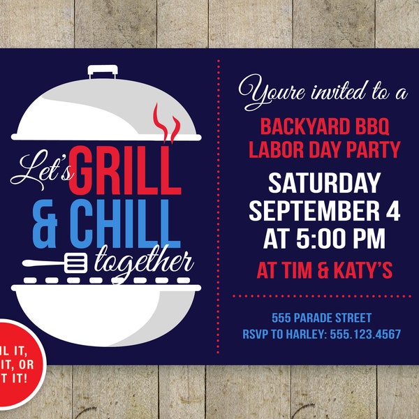Bbq Invitation - Etsy