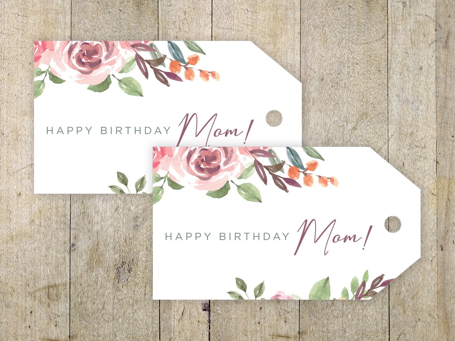 Mom Gift Tags, Printable Gift Tags, Birthday Gift for Mom, Birthday ...