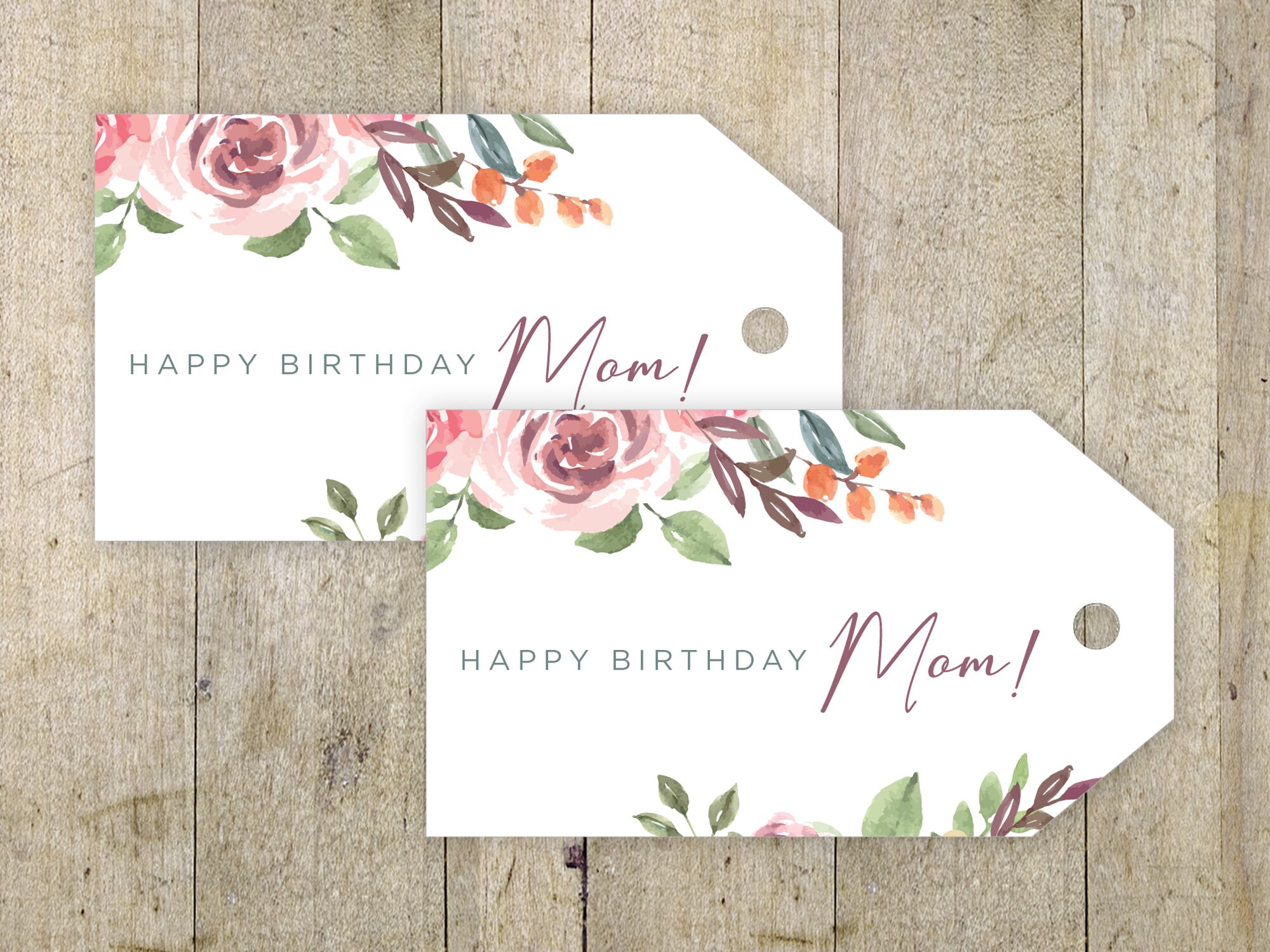 Mom Gift Tags, Printable Gift Tags, Birthday Gift for Mom, Birthday ...