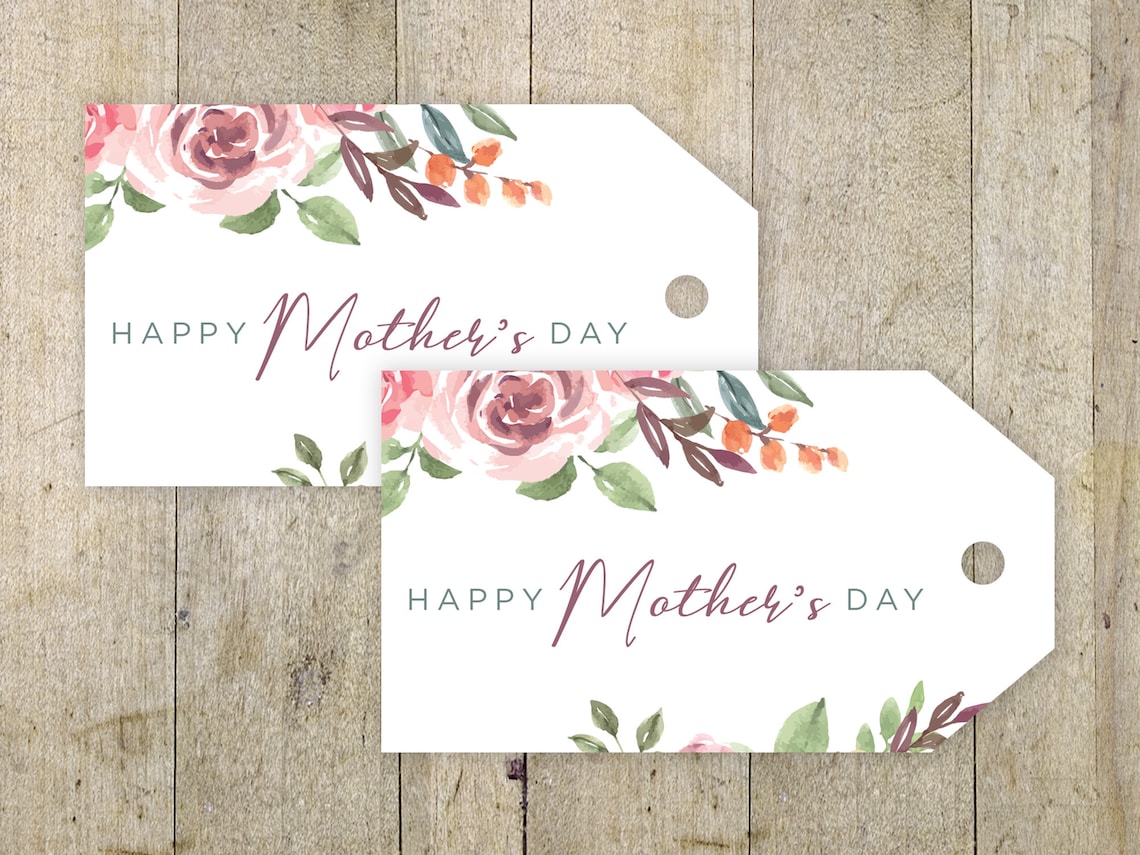 Mother's Day Printable Tag Happy Mothers Day Tag Gift Tag Mother's Day ...