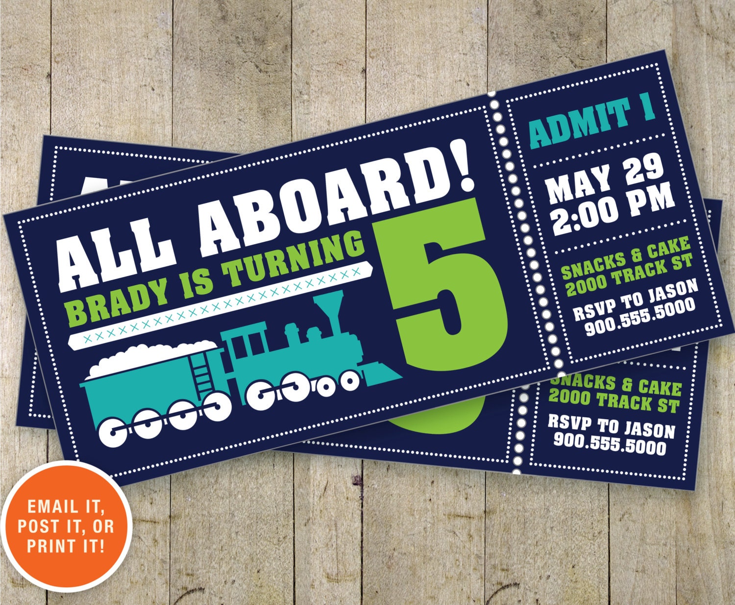 Train Birthday Party Set, Custom Train Birthday Kit, Printable Train ...