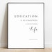 Education is an Atmosphere a Discipline a Life, Inspirational Print ...