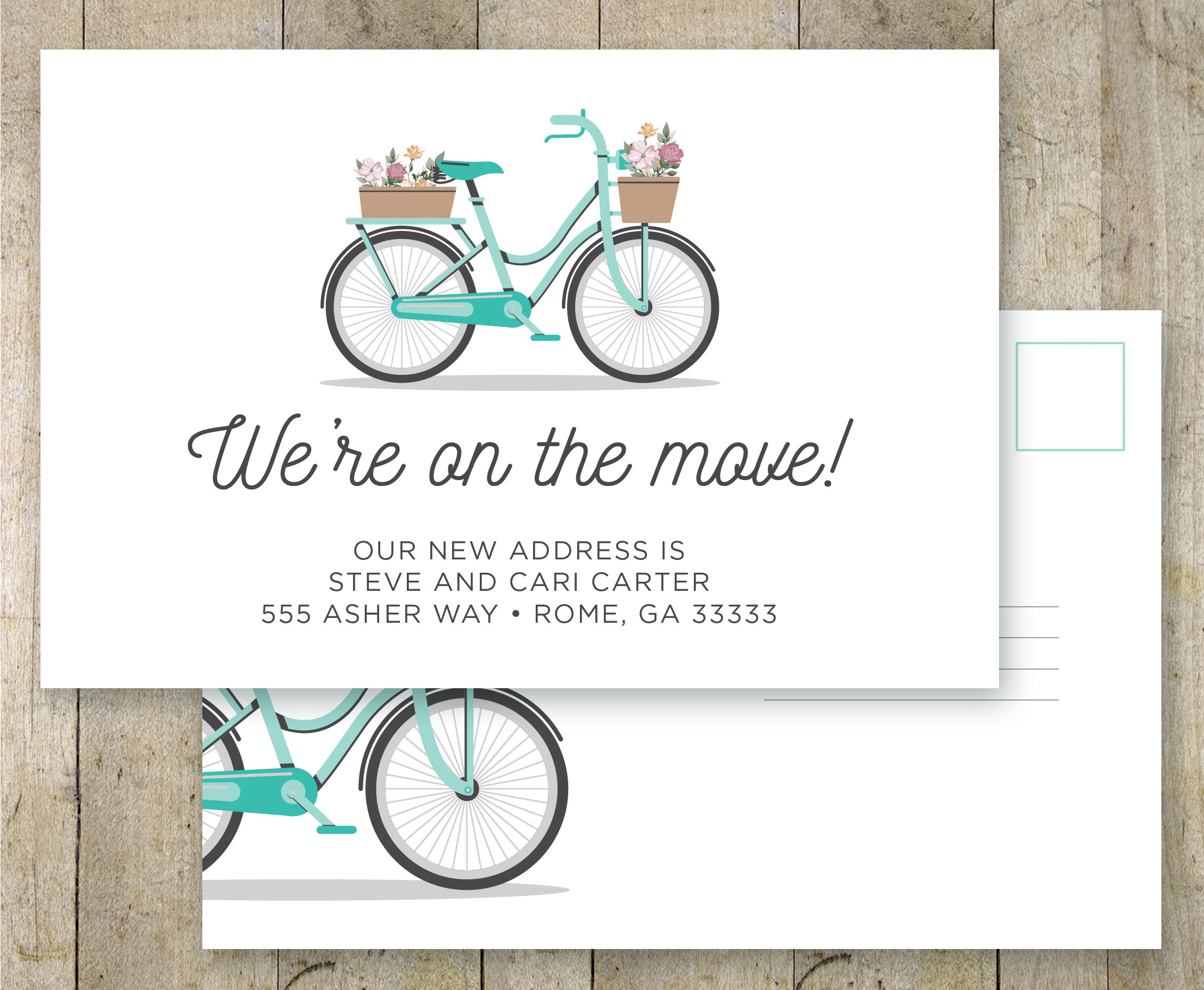 We Moved Postcard, Personalized Change of Address Postcard, Moving ...