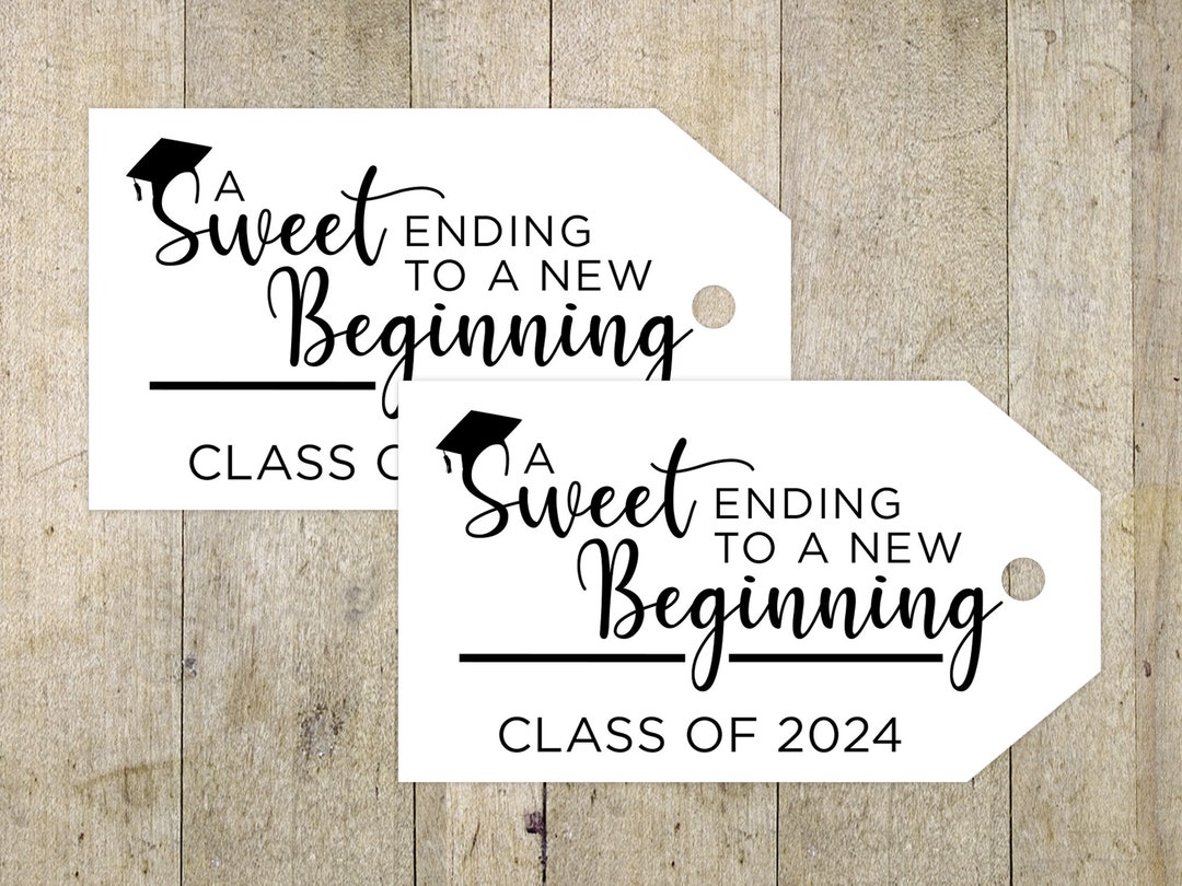 New Beginnings Graduation Tags, Printable Graduation Tags, Graduation ...