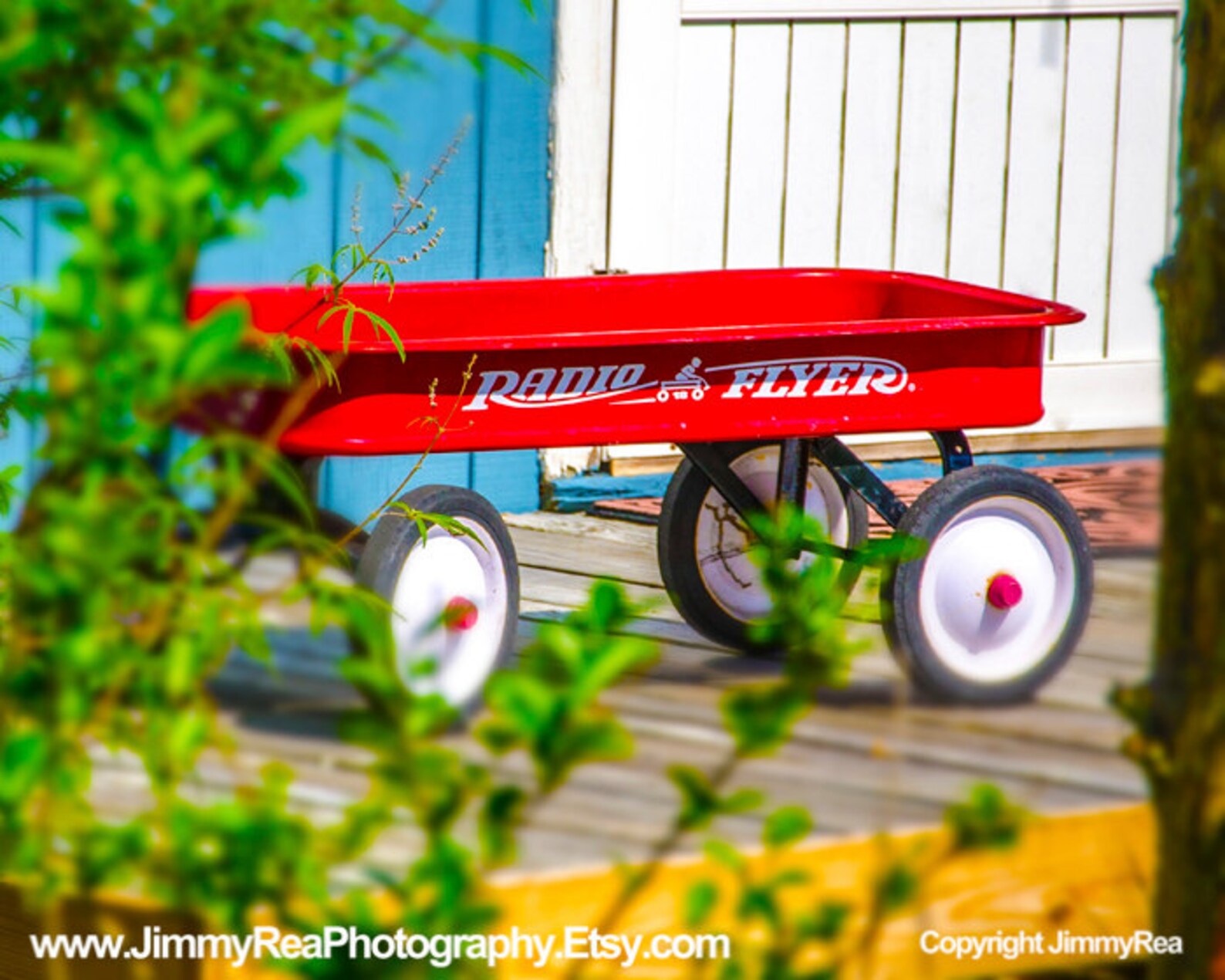 Red Wagon Wall Decor, Vintage Radio Flyer Wagon Wall Art Print for Boys ...