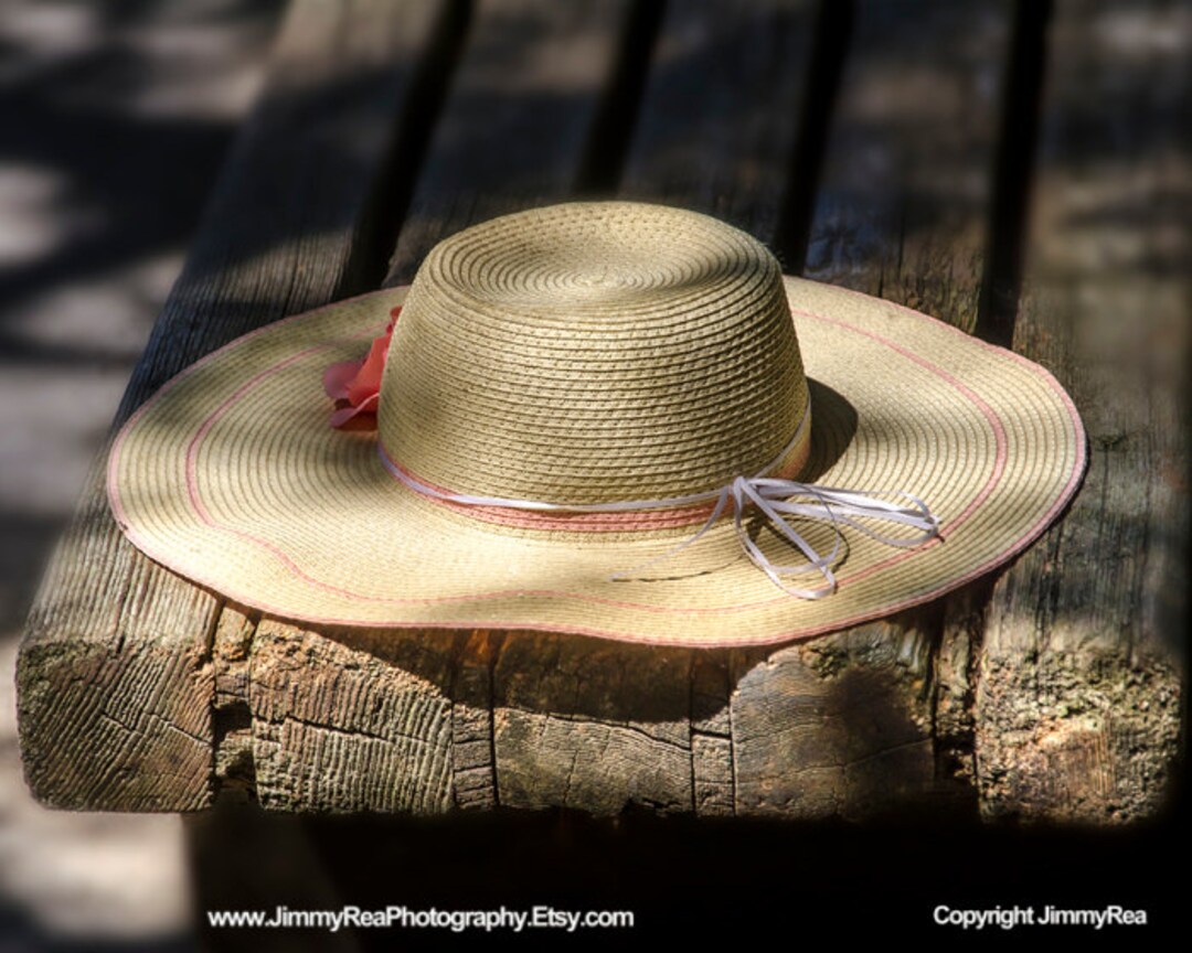 Country Straw Hat Picture, Cottage Chic Photograph, Nursery Art, Home ...