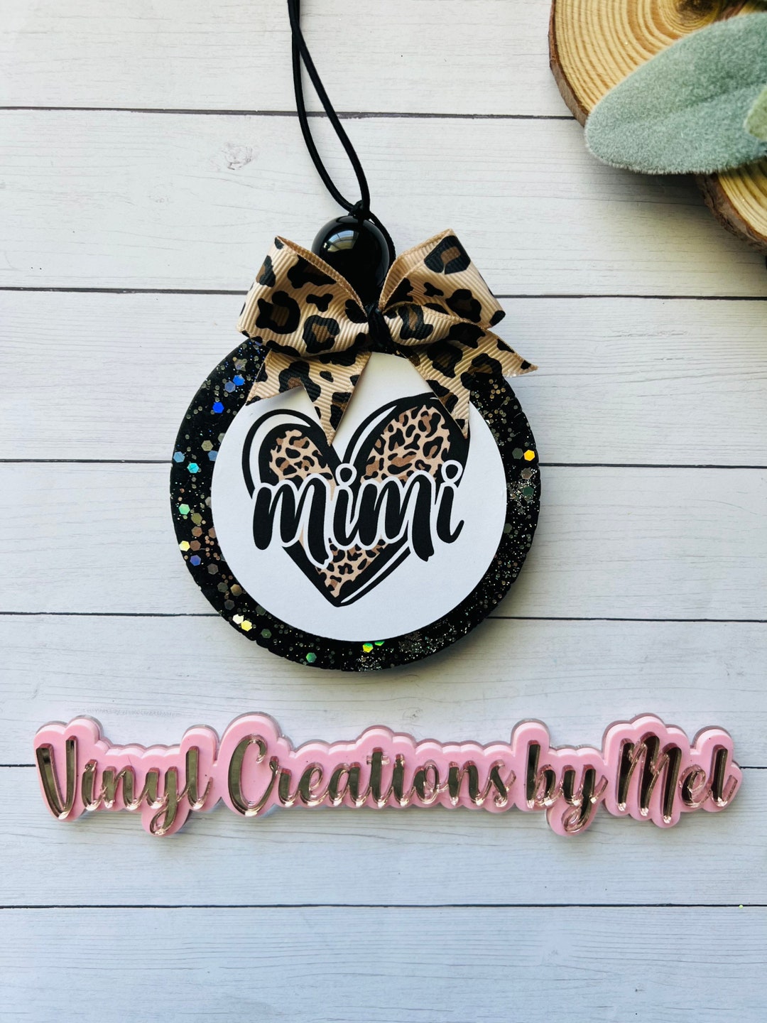 Mimi With Cheetah Print Car Freshie, Car Air Freshener, Freshie, Aroma ...