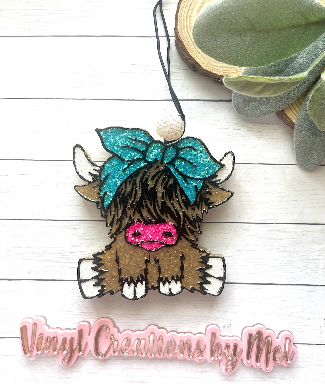 Highland Cow Car Freshie, Car Air Freshener, Freshie, Aroma Bead Car ...
