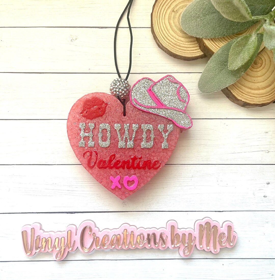 Howdy Valentine Car Air Freshener, Freshie, Aroma Bead Car Freshie ...