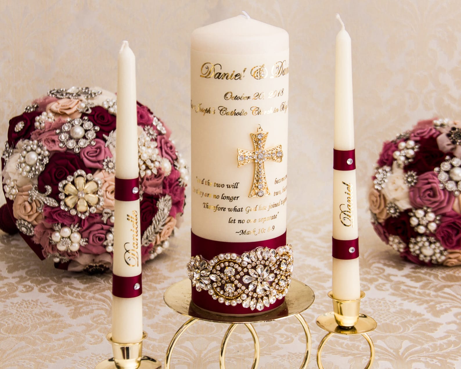 Unity Candle Set Wedding Unity Candle Set Personalized - Etsy