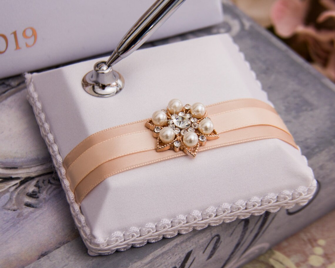 Rose Gold Wedding Guest Book Personalized Wedding Guest Book | Etsy