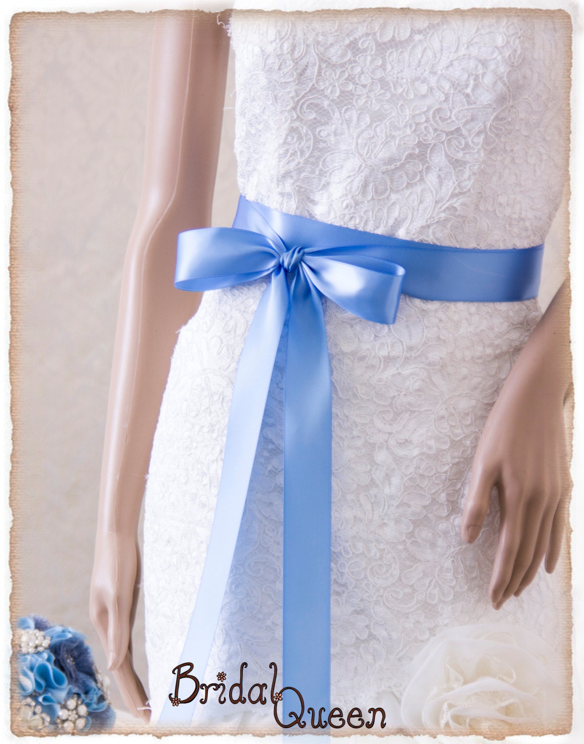 Wedding Sash FRENCH BLUE Bridal Sash Satin Ribbon Sash - Etsy