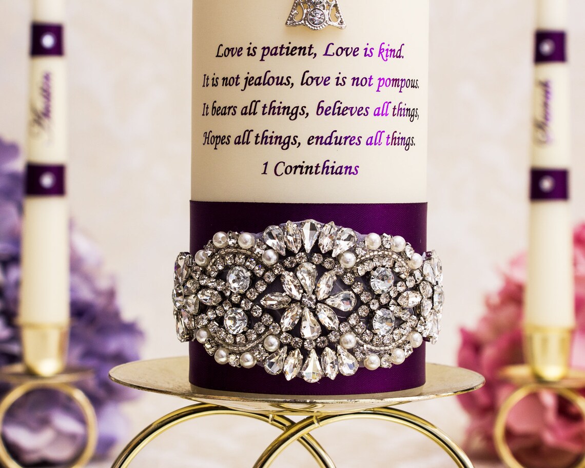Wedding Unity Candle Set Personalized Unity Candles for - Etsy