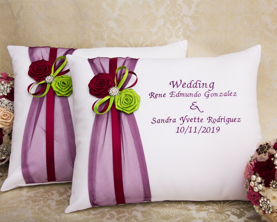Wedding Kneeling Pillows, Monogrammed Ceremony Pillow,personalized ...