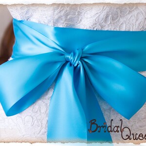 2.5" TURQUOISE Bridal Sash 4 Yards, Satin Ribbon Sash, Wedding Sash ...