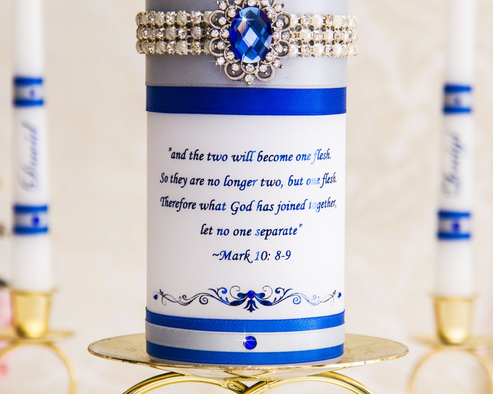 Blue Unity Candles Unity Candle Set Wedding Unity Candles - Etsy