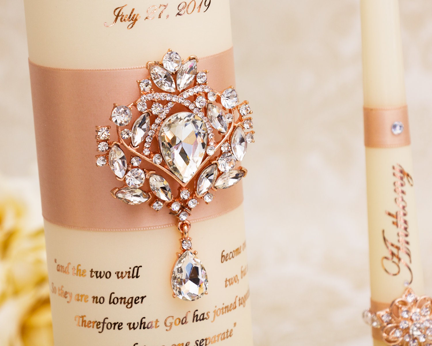 Unity Candle Set Personalized Wedding Candle Sets Unity | Etsy