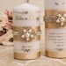 Personalized Wedding Unity Candle Set Gold Family Wedding Candles Set ...