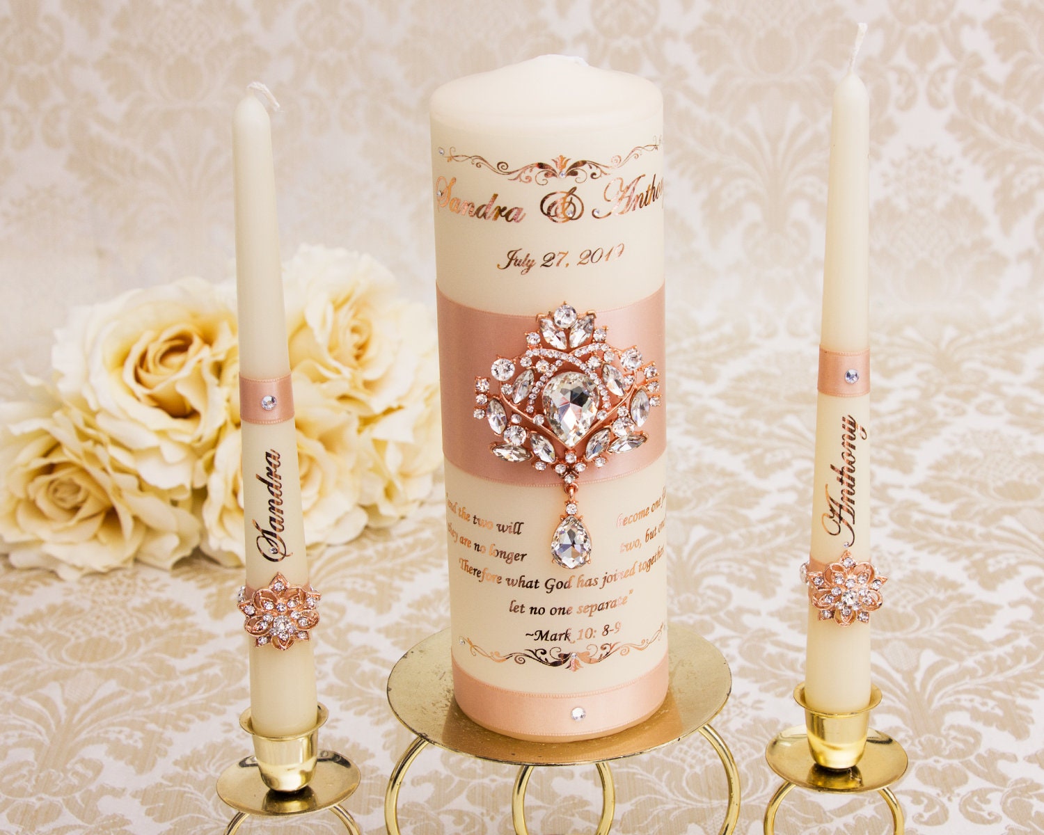 Unity Candle Set Personalized Wedding Candle Sets Unity | Etsy